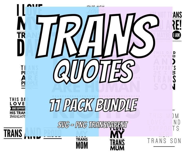 TRANSGENDER Quotes SVG Png Jpg LGBTQ Trans Pride - Etsy