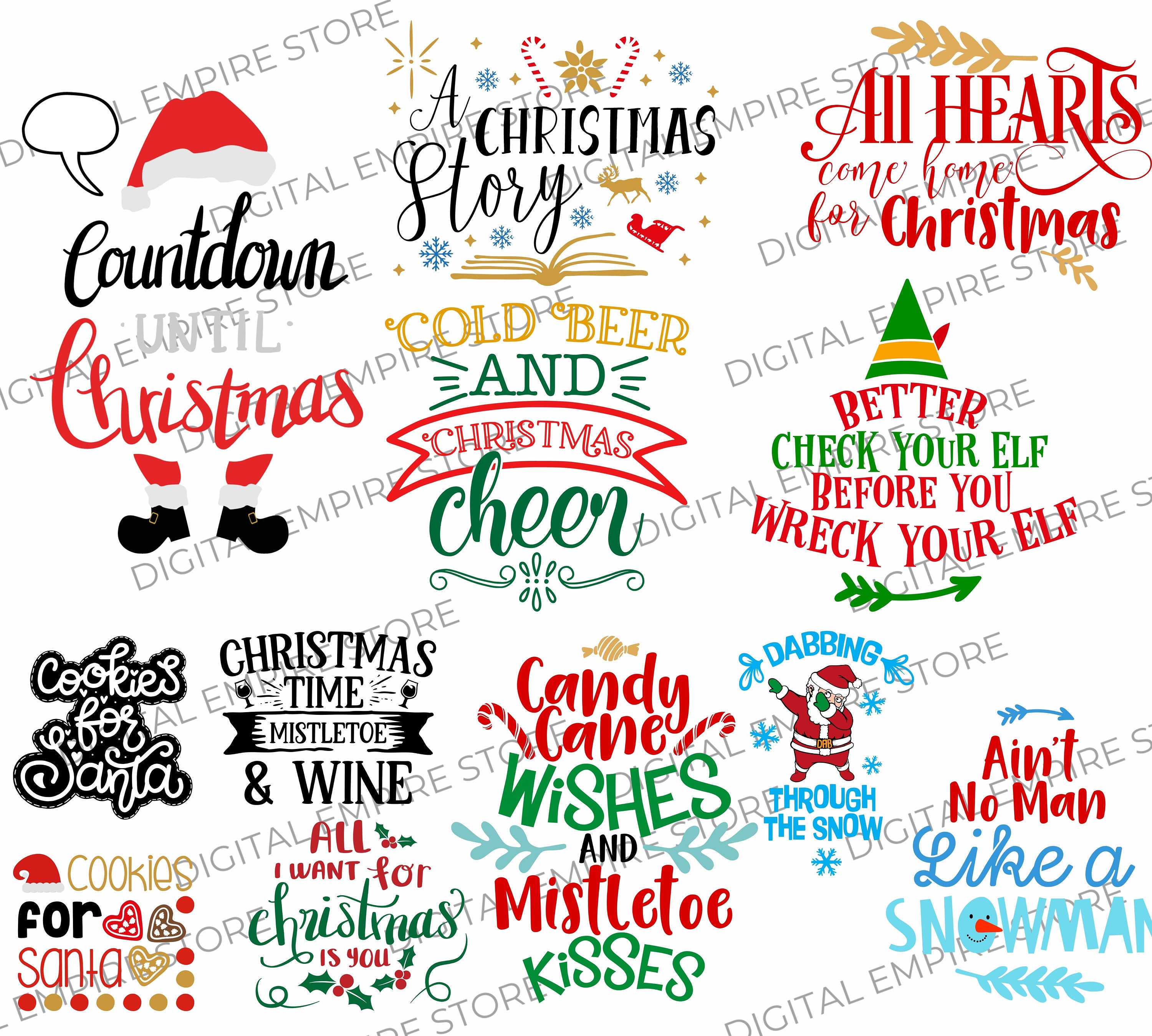 577 Christmas SVG Bundle Including Funny Sweet and Rude - Etsy