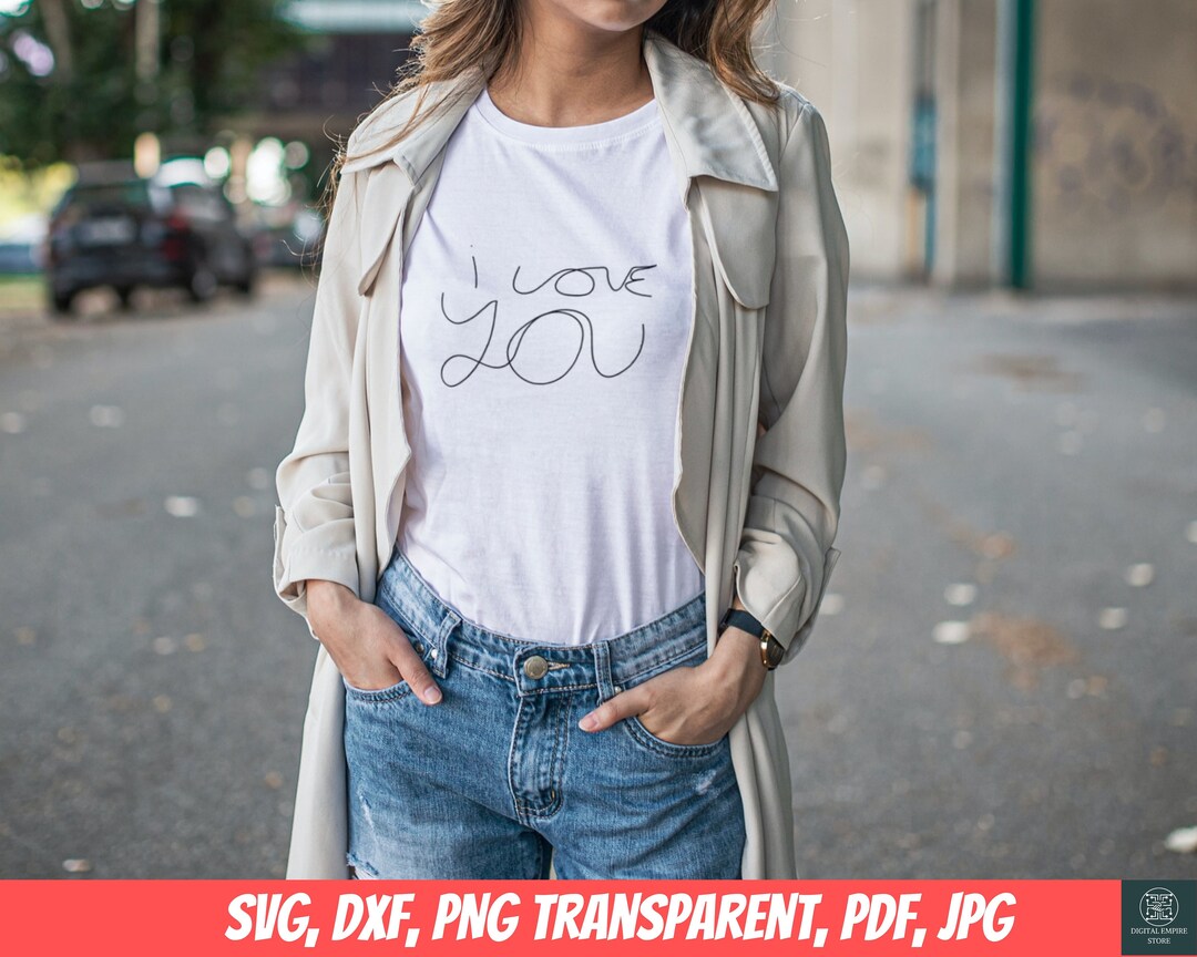 I LOVE YOU Hand Drawn Unusual Design Svg Dxf Png Jpg - Etsy