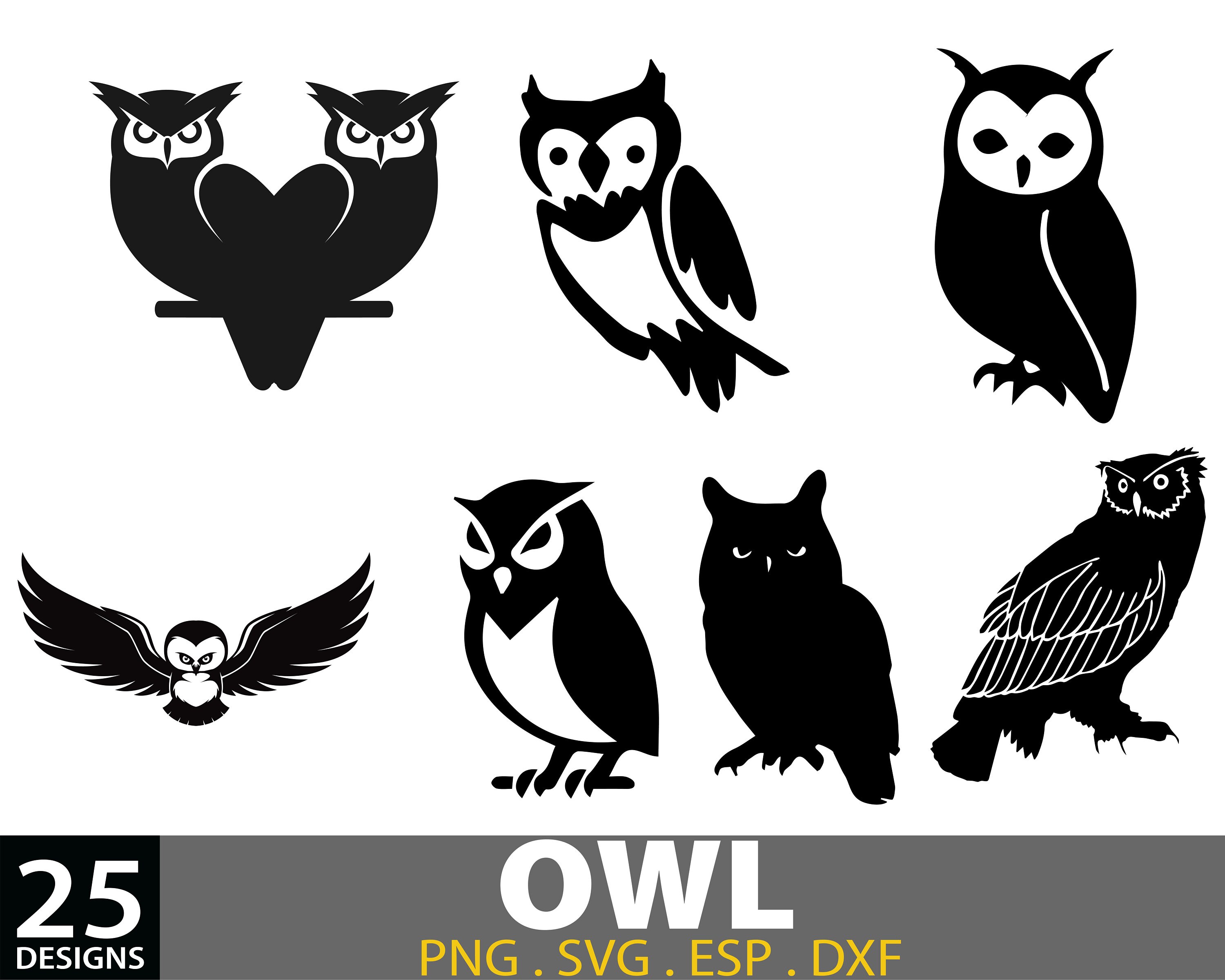 Owl Svg Bundle, Beautiful Tribal Owl Svg, Tribal Clipart Bohemian Craft ...