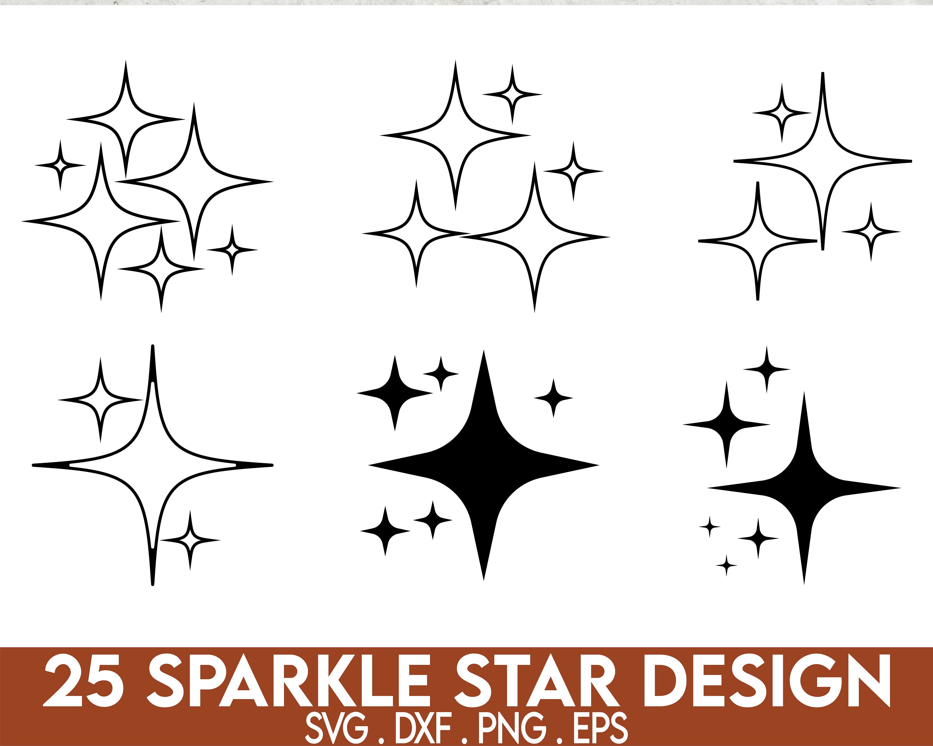 SPARKLE SVG Bundle, Stars SPARKLE Svg, Sparkle Cut Files for Cricut, Sparkle Clipart, Stars ...