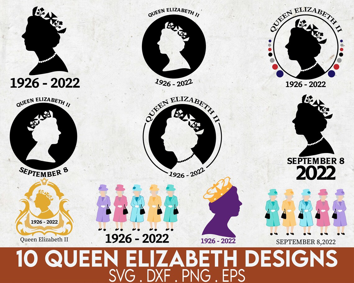 Queen Elizabeth SVG Bundle Queen Elizabeth SVG Queen RIP - Etsy