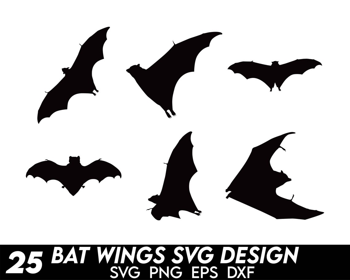 Bat SVG Bundle Bat Wings Svg Halloween Bat SVG Bat - Etsy