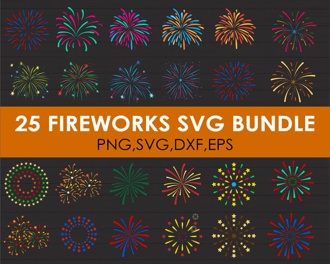 Fireworks Svg, 4th of July Svg, Fireworks Png, Patriotic Svg, America ...