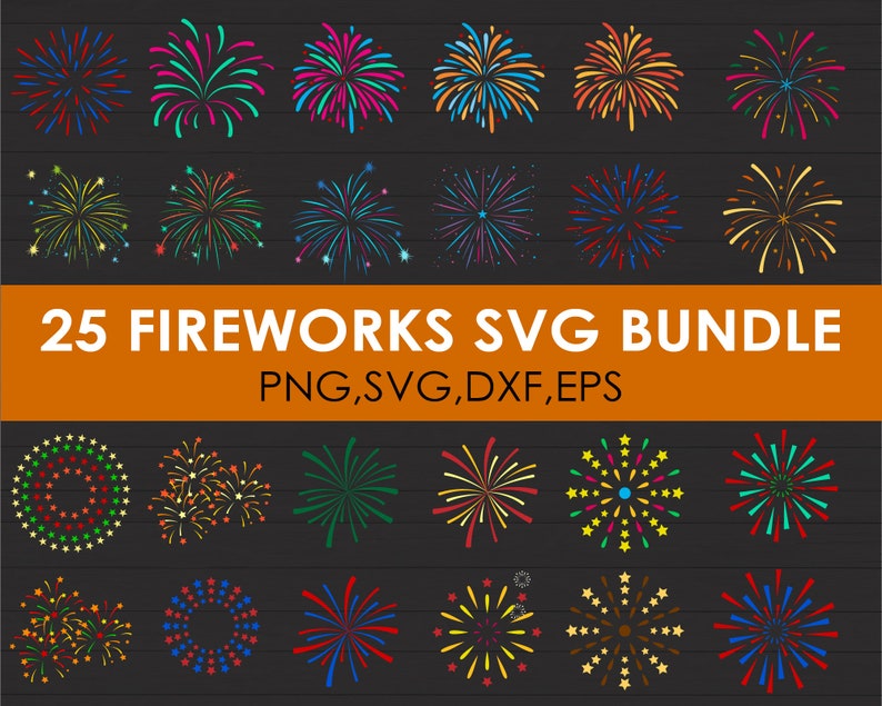 Fireworks Svg, 4th of July Svg, Fireworks Png, Patriotic Svg, America ...
