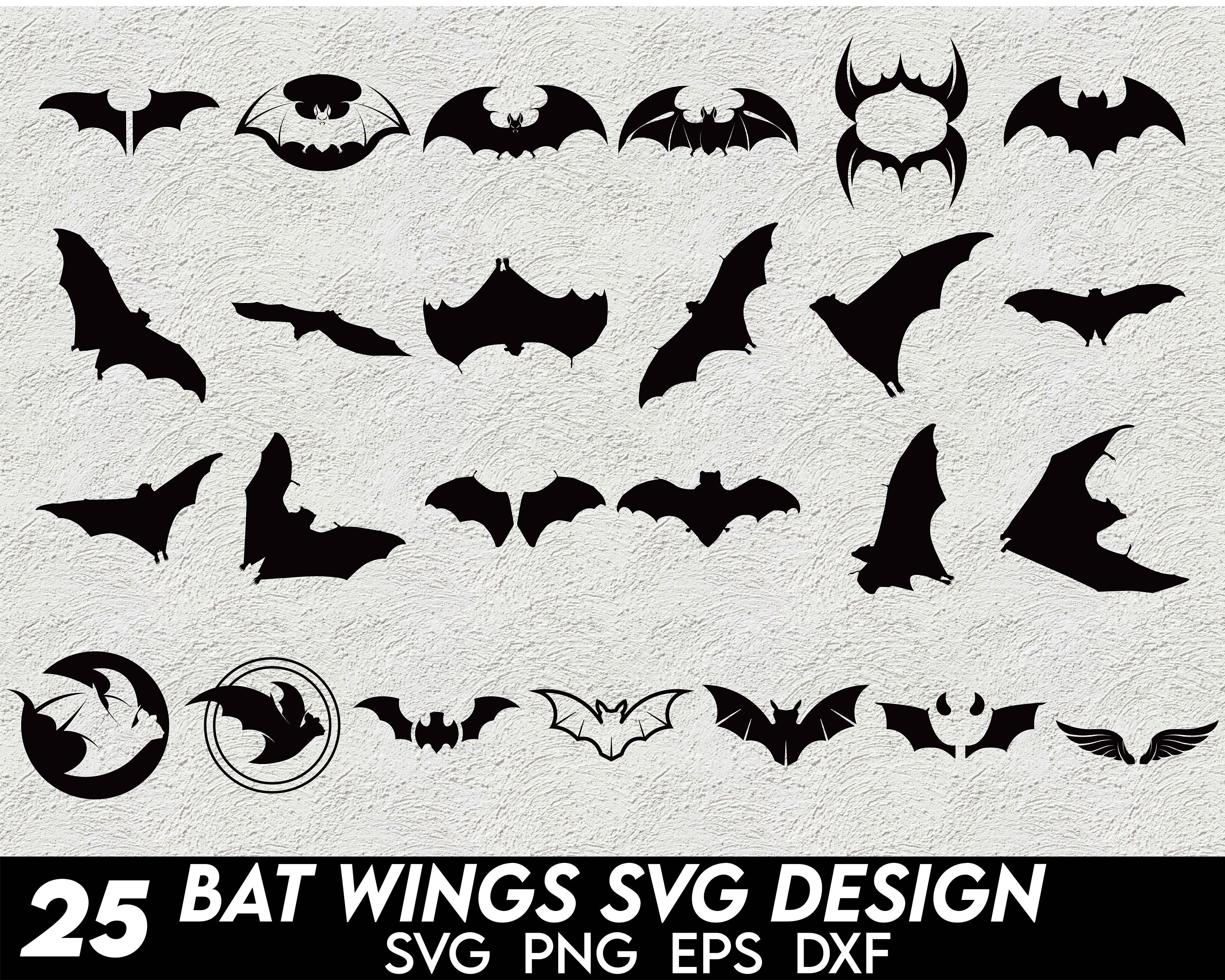 Bat SVG Bundle Bat Wings Svg Halloween Bat SVG Bat - Etsy Australia