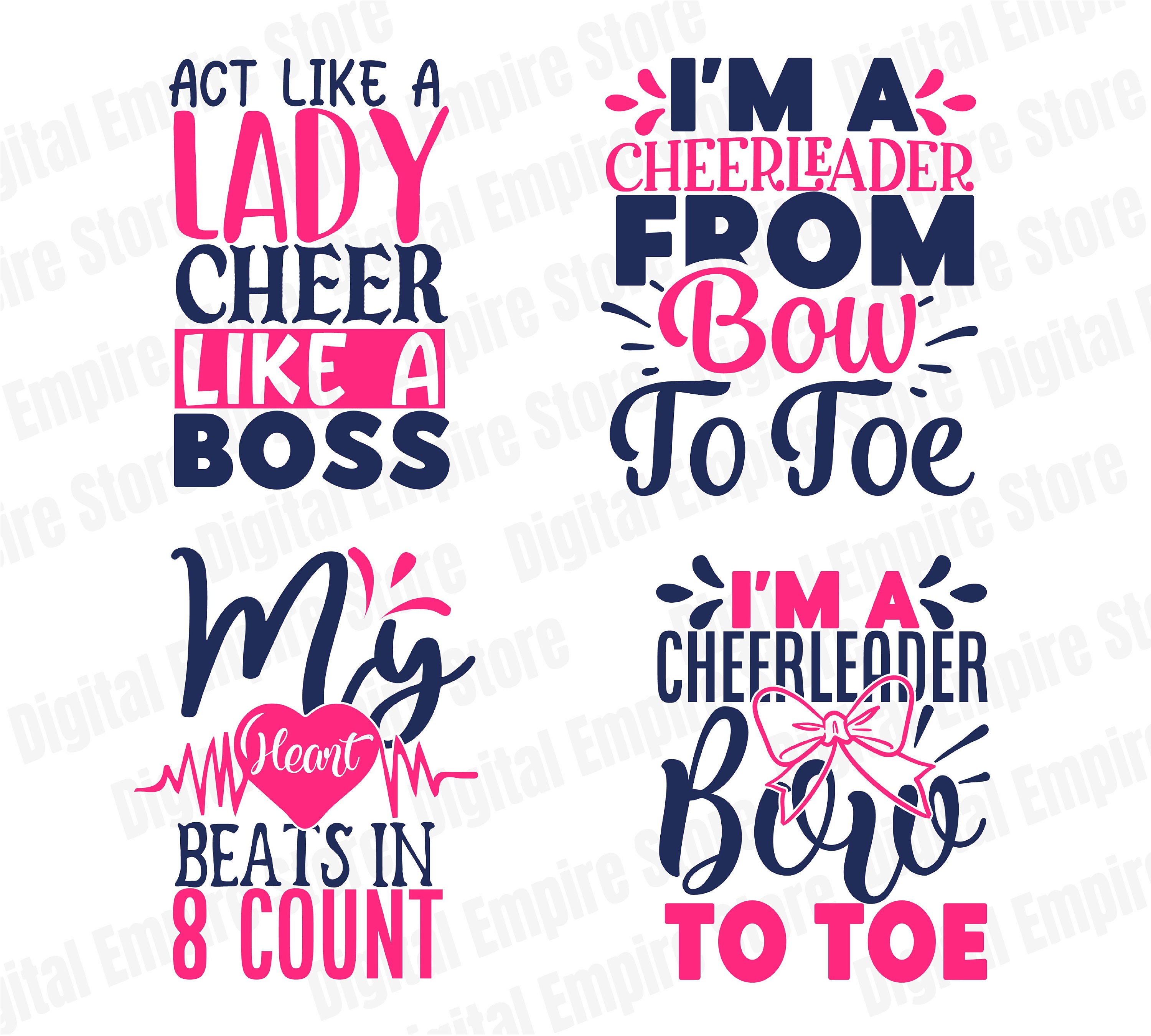 8 Cheer Life Design Act Like a Lady Cheer Like a Boss My Heart Beats in ...