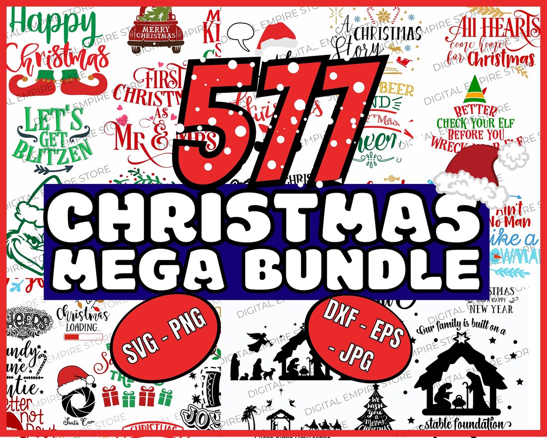 577 Christmas SVG Bundle Including Funny, Sweet, and Rude Christmas ...