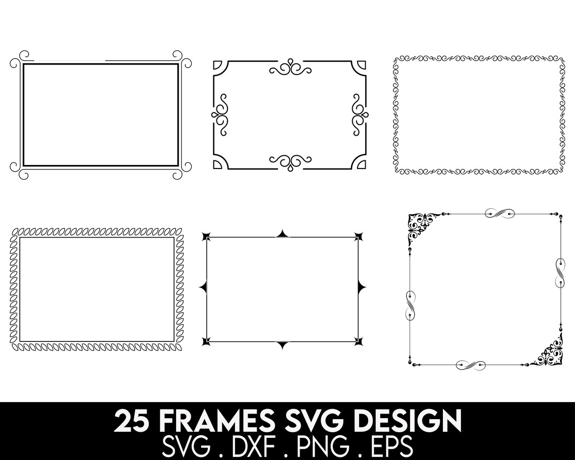 Frame SVG Bundle Circle Frame Svg Vintage Frames Svg Floral - Etsy