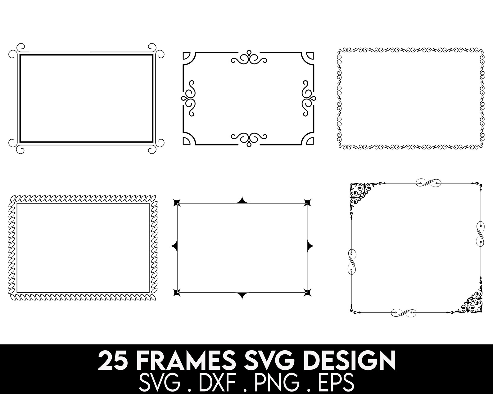 Frame SVG Bundle Circle Frame Svg Vintage Frames Svg Floral - Etsy