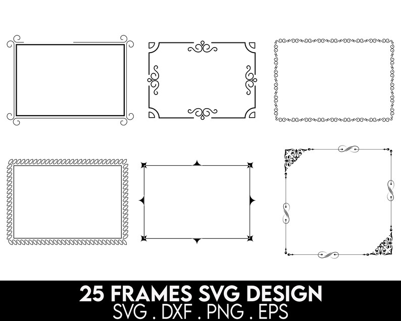 Frame SVG Bundle Circle Frame Svg Vintage Frames Svg Floral - Etsy