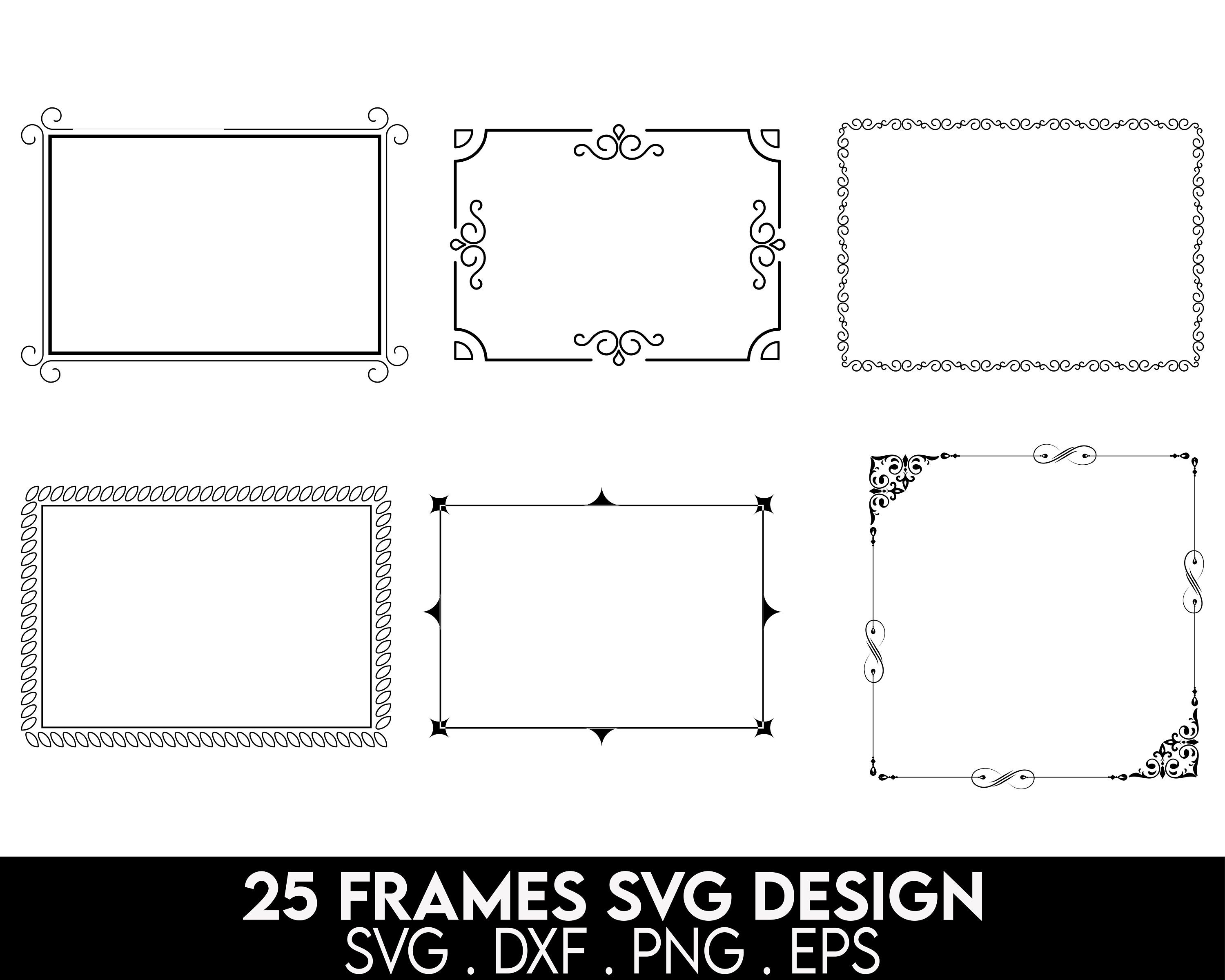 Frame SVG Bundle Circle Frame Svg Vintage Frames Svg Floral - Etsy