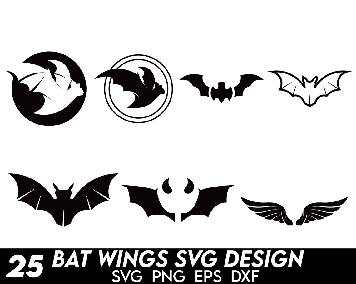 Bat SVG Bundle Bat Wings Svg Halloween Bat SVG Bat - Etsy