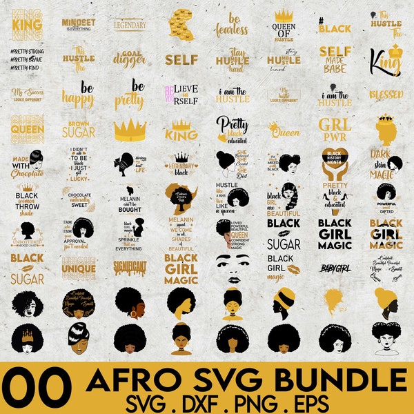 Afro Svg - Etsy