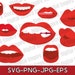 9 Mouth and Lips Variations SVG Bundle Lip Bite SVG Mouth SVG - Etsy UK