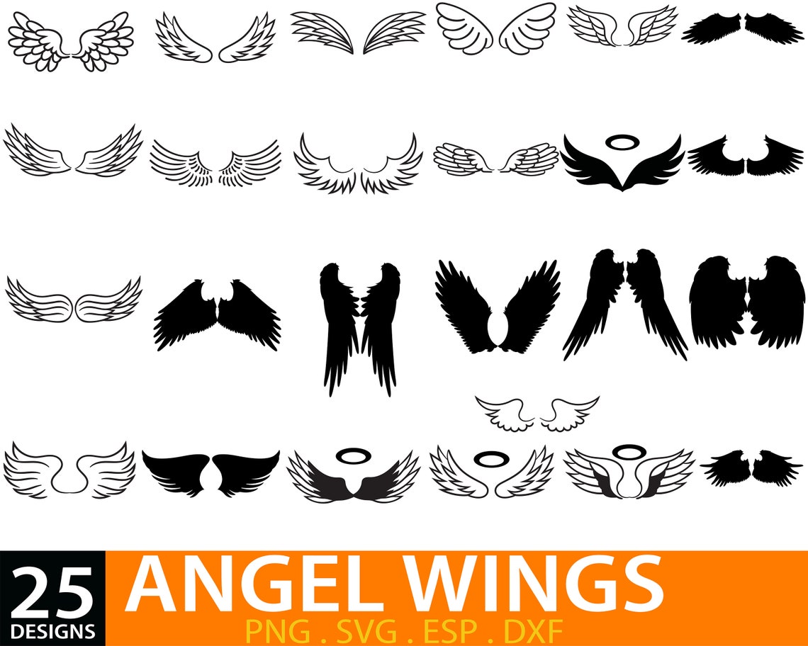 Angel Wings Svg, Angel Svg, Wings Svg, Angel Wings Clip Art, Angel ...