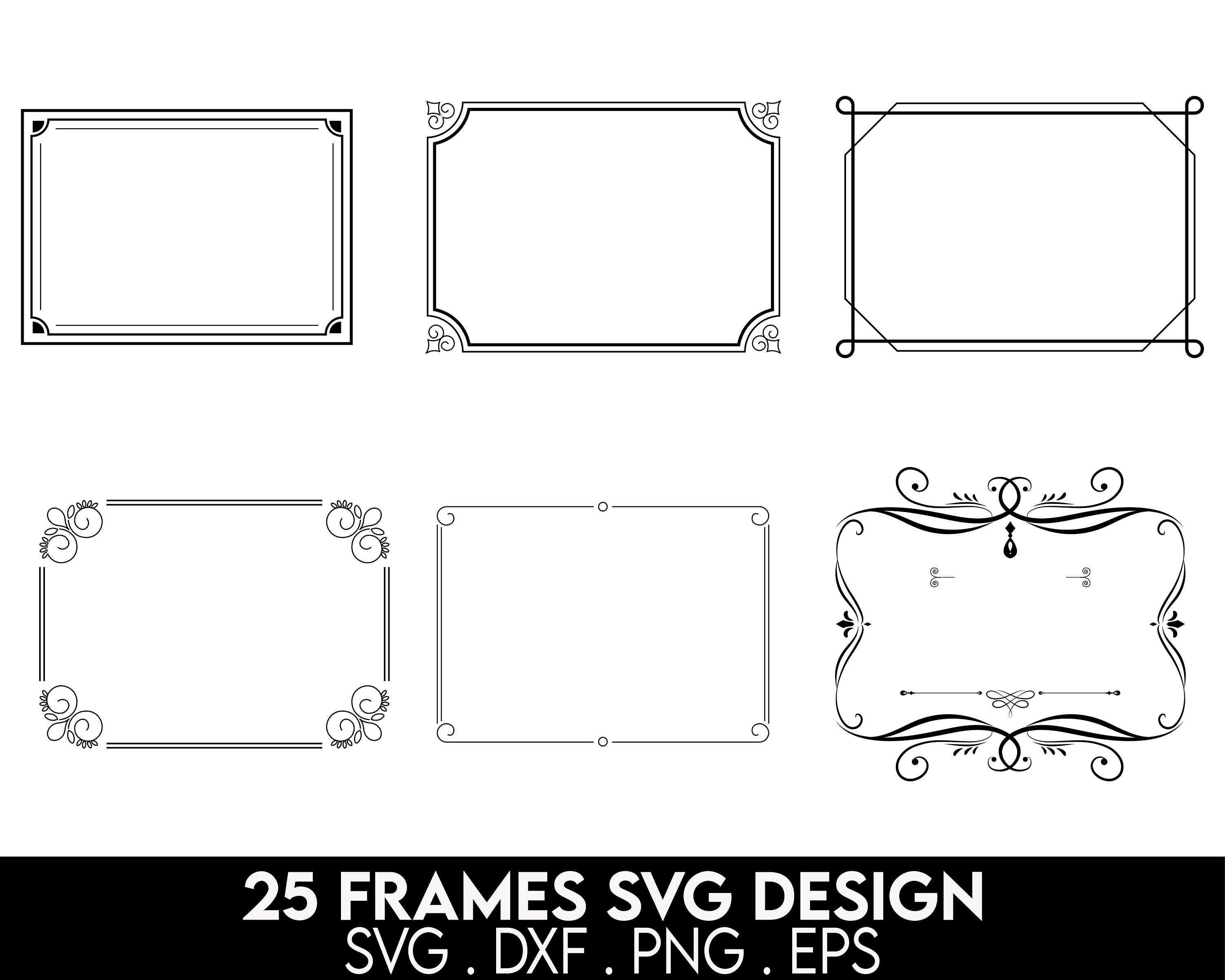 Frame SVG Bundle Circle Frame Svg Vintage Frames Svg Floral - Etsy