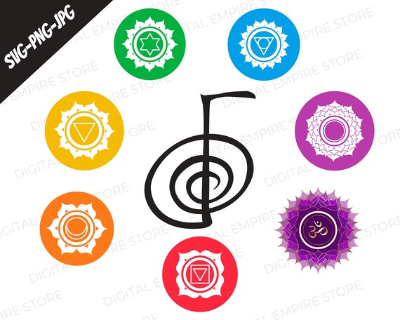 REIKI BUNDLE SVG Kit Chakras Reiki Power Symbol Svg | Etsy