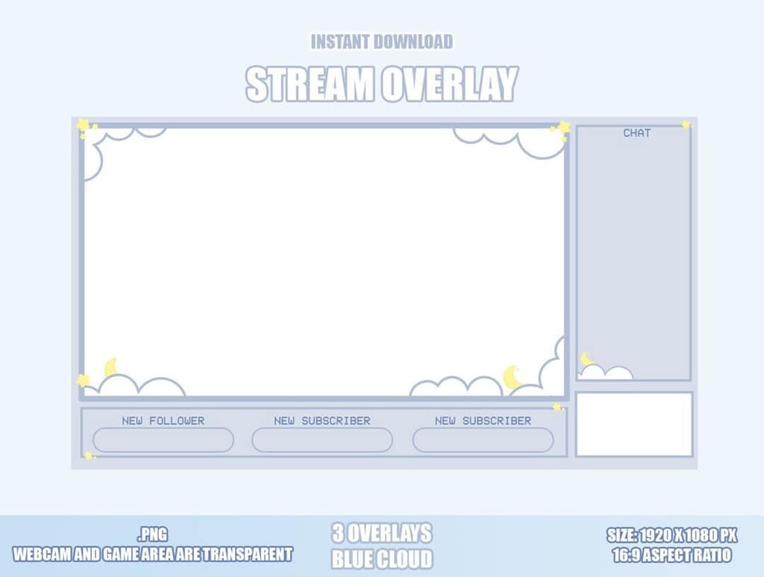 Twitch Overlay Stream Overlay Vtuber Streamer Game Stream Overlay ...