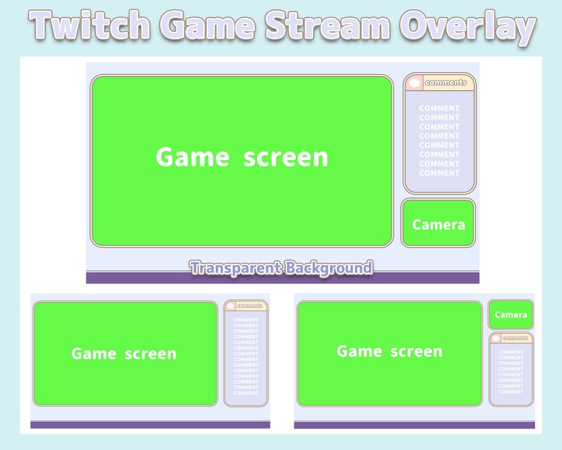 Twitch Game Stream Overlay Vtuber Asset Twitch Asset Game Stream ...