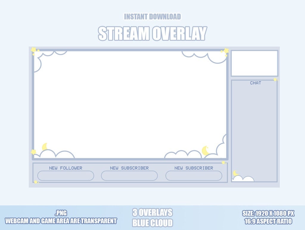 Twitch Overlay Stream Overlay Vtuber Streamer Game Stream Overlay ...