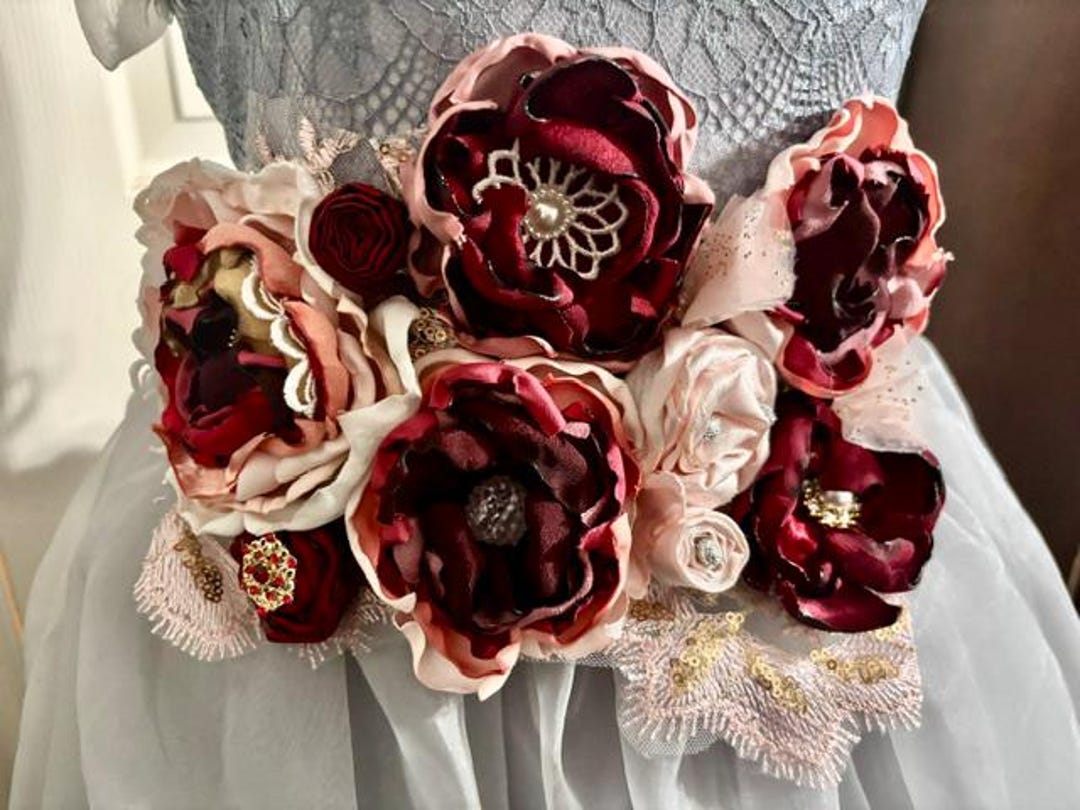 Handmade Couture Flower Sash - Wedding Sash/belt - Photoshoot Sash - Etsy