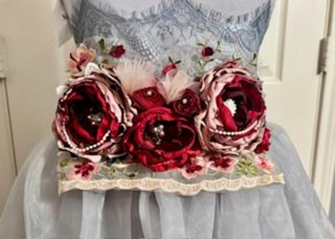 Handmade Couture Floral Sash - Weddings, Photoshoots, Special Occasions ...