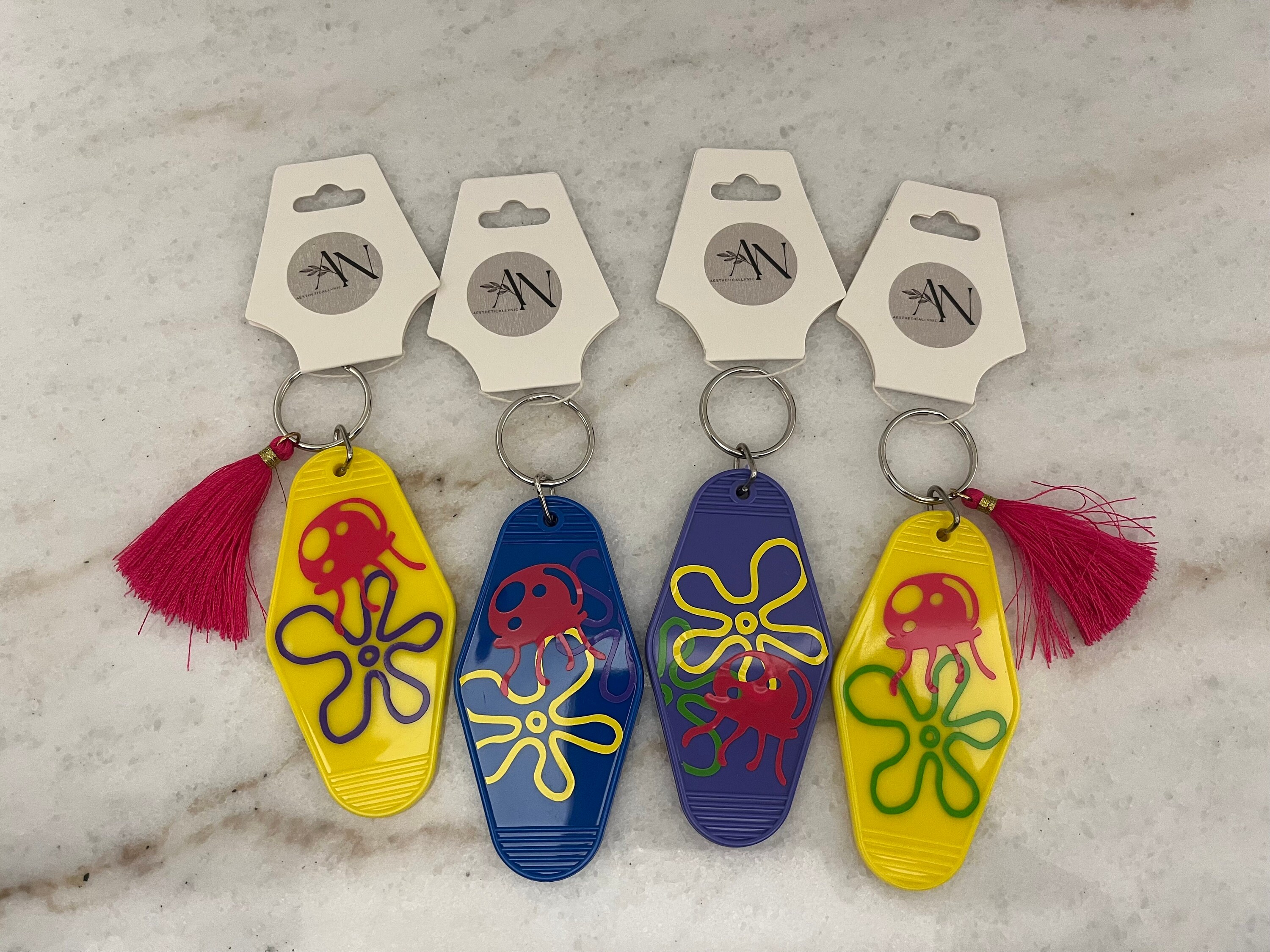 Spongebob Squarepants Motel Key Chain Collection - Accessories for Cars ...