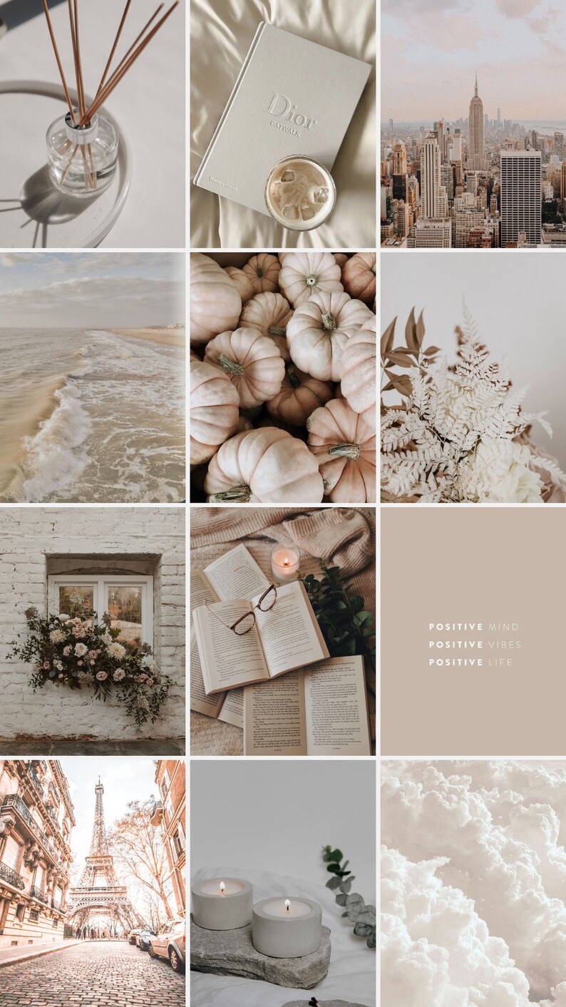 Neutral Colors Aesthetic Fall Vibes Digital iPhone Wallpaper - Etsy