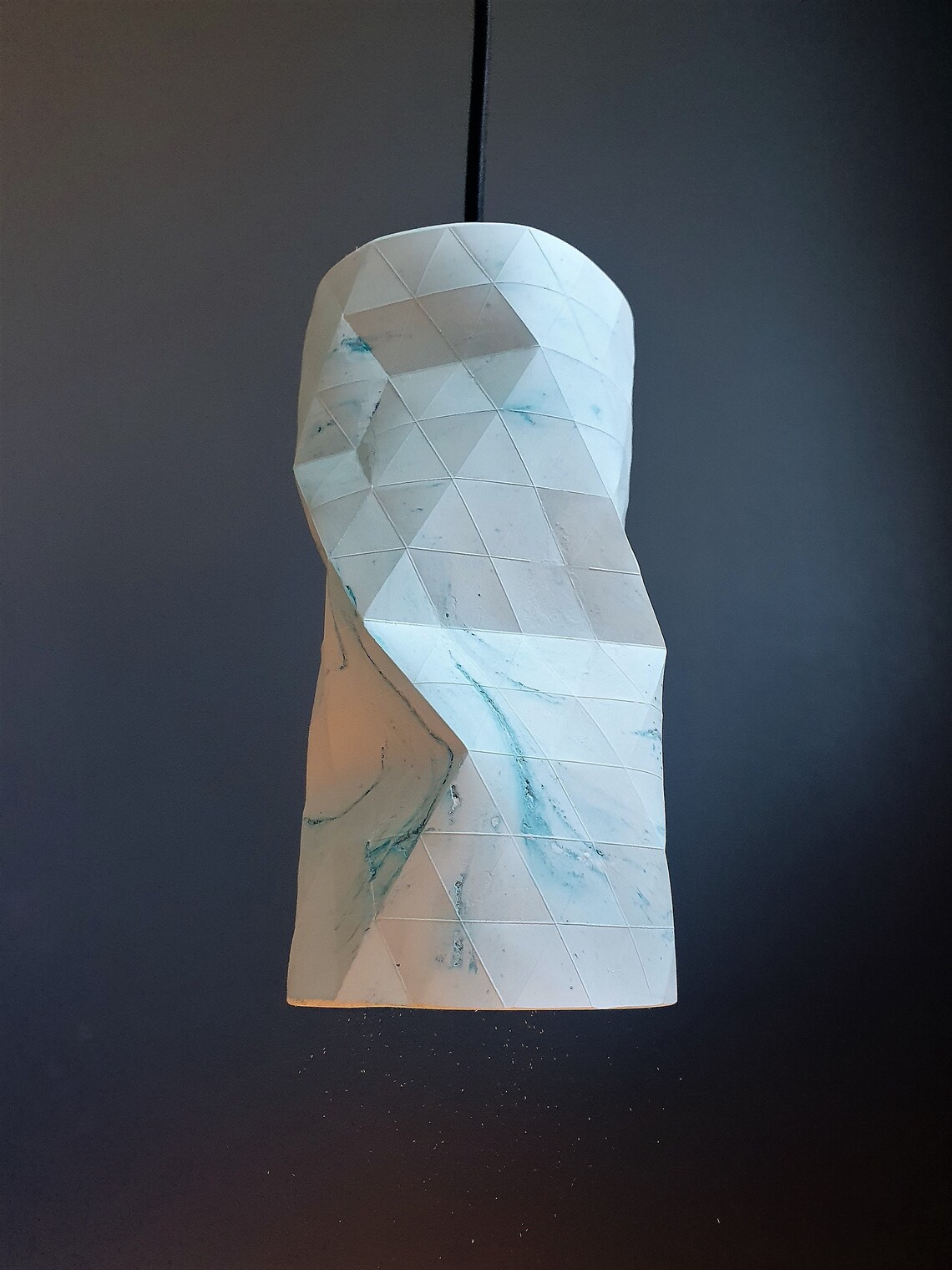 Geometric Concrete Pendant Lampshade Hanging Pendant Ceiling Light ...
