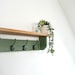 GREEN COAT RACK With Shelf (dark Wax, 10cm Deep), Shelf With Hooks ...