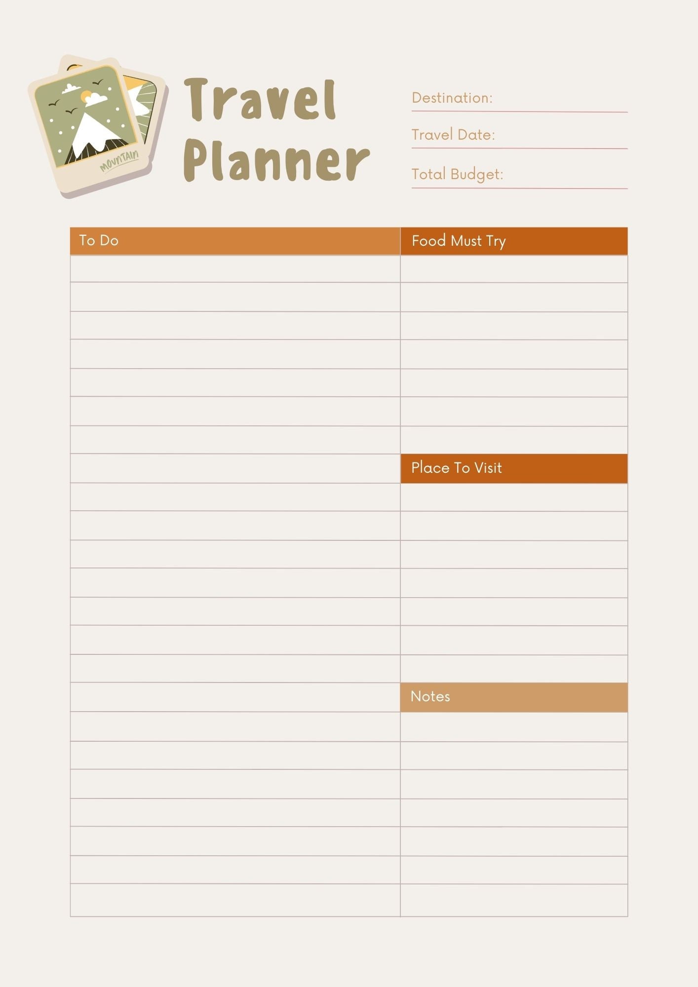 Travel Budget and Planner Workbook - Etsy