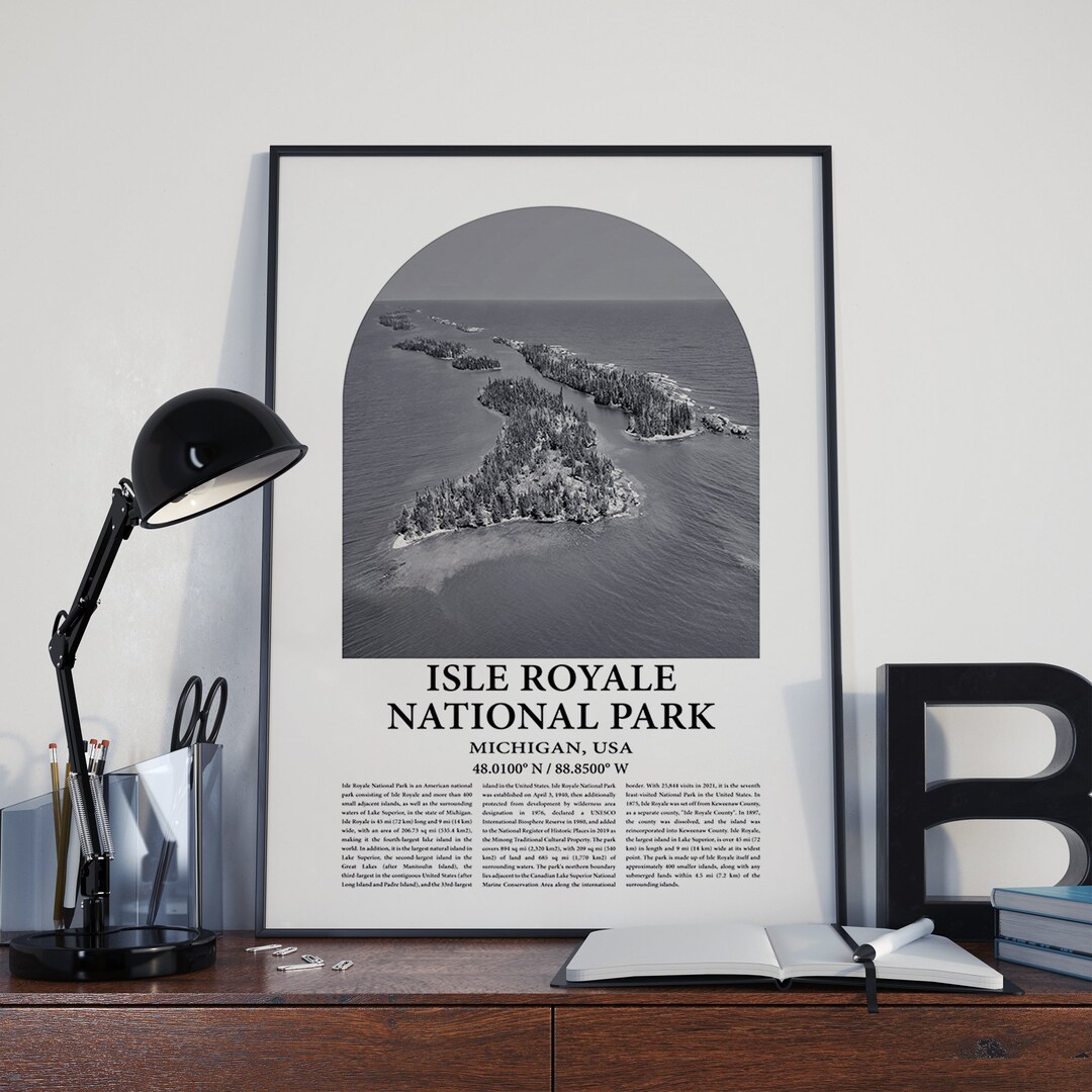 Isle Royale National Park Poster Inspired Newspaper Isle - Etsy