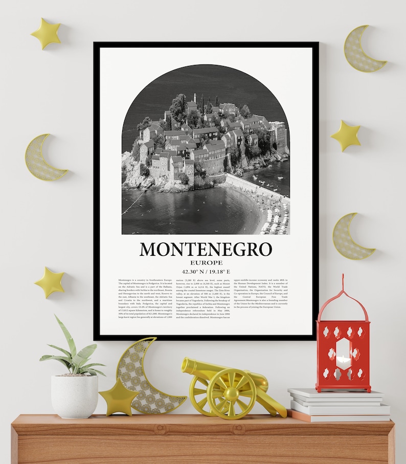 Montenegro Poster Montenegro Art Print Montenegro Travel - Etsy