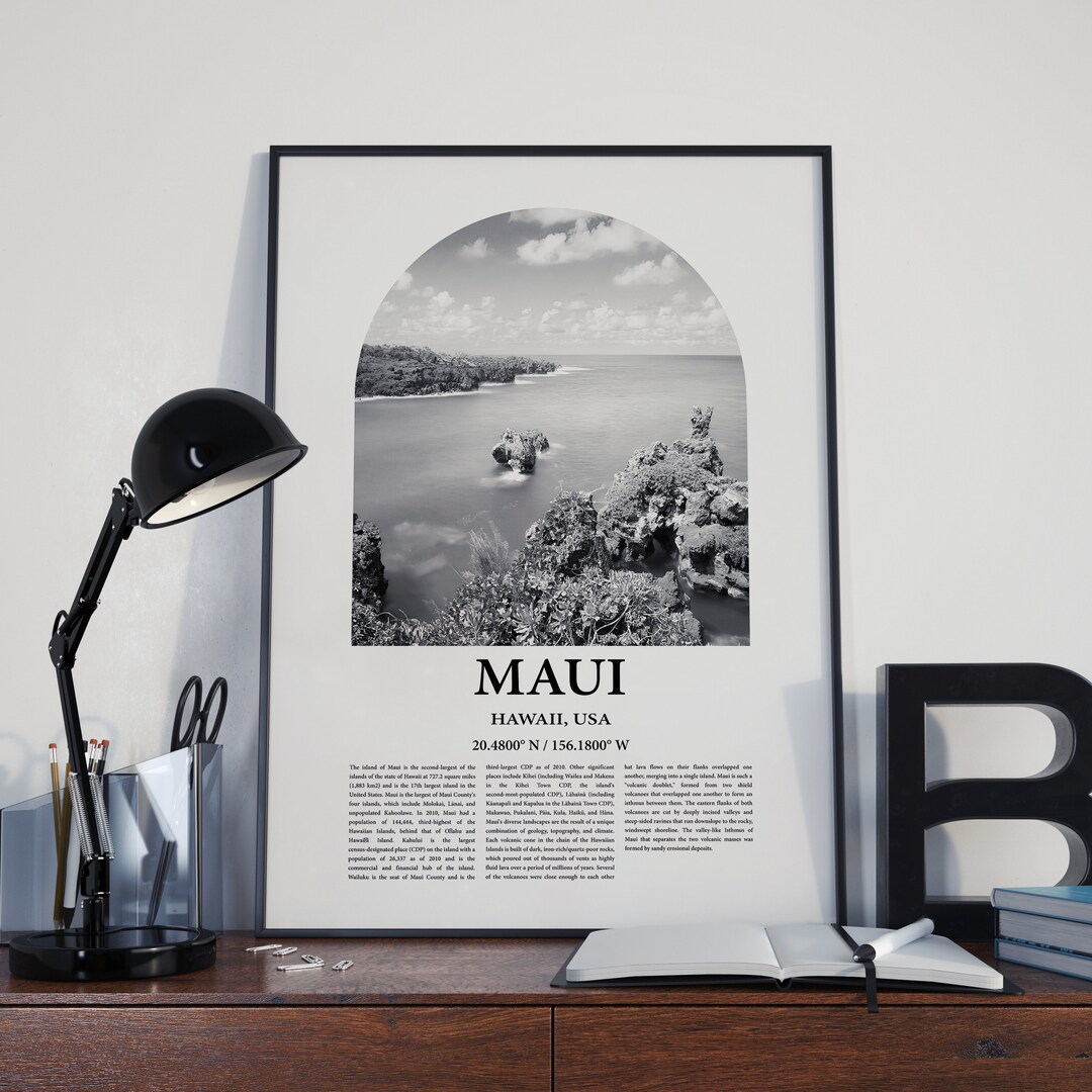 Maui Poster Inspired Newspaper, Maui Print, Maui Photo, Maui Artwork ...