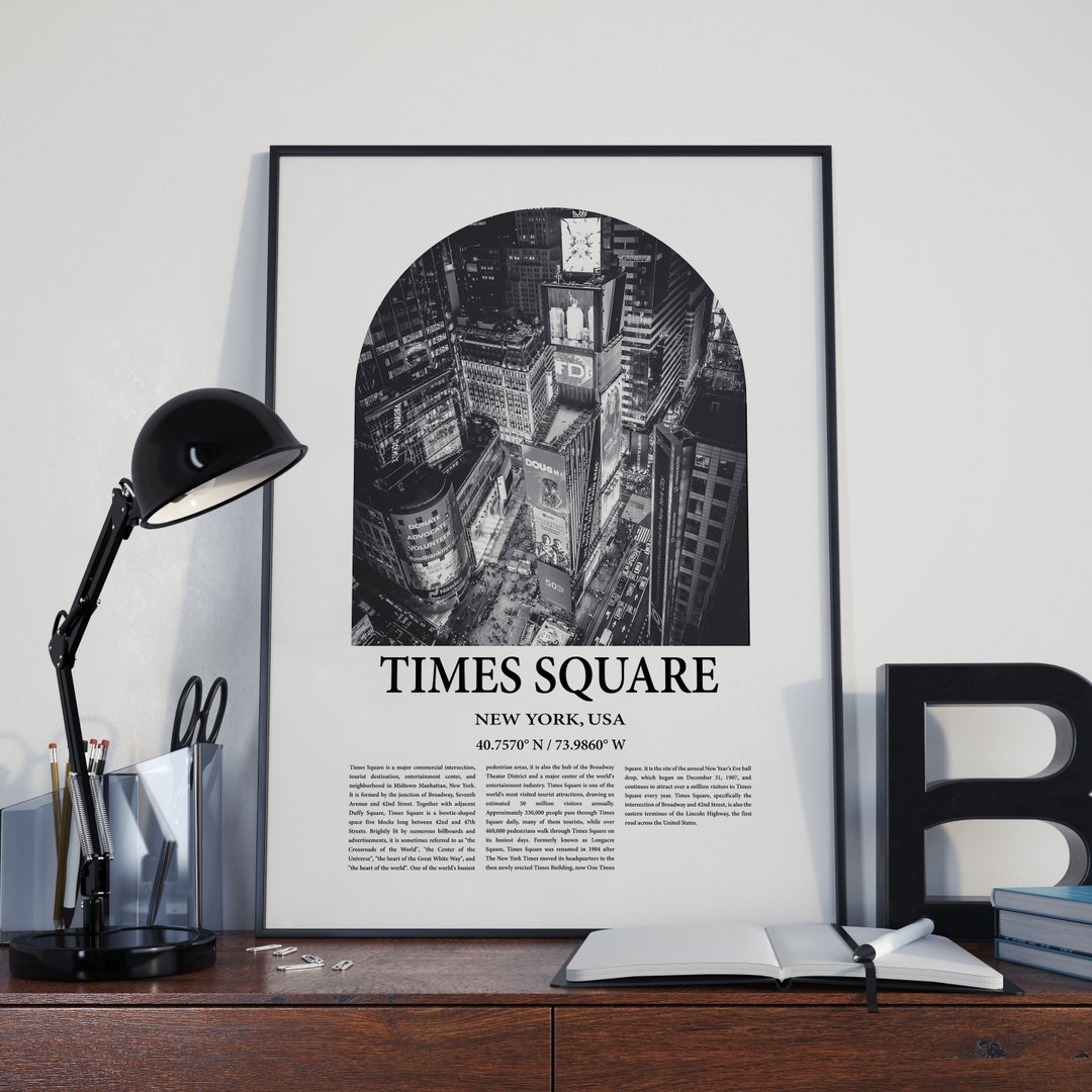 Times Square Poster Inspired Newspaper, Times Square Print Photo, Times ...