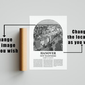 Hanover Town Poster Inspired Newspaper, Hanover Town Print, Photo ...