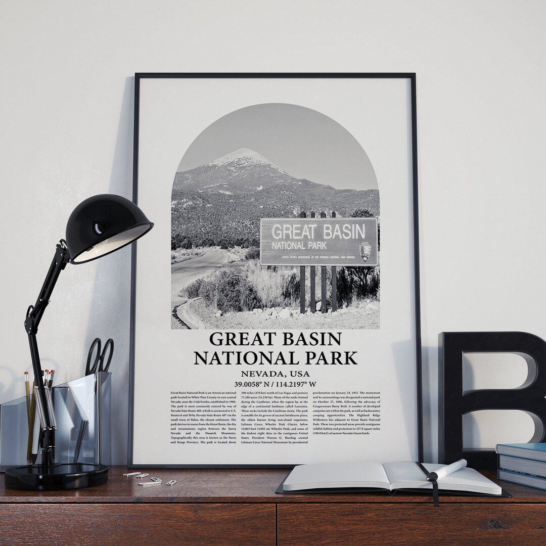 Great Basin National Park Poster Inspired Newspaper Great - Etsy