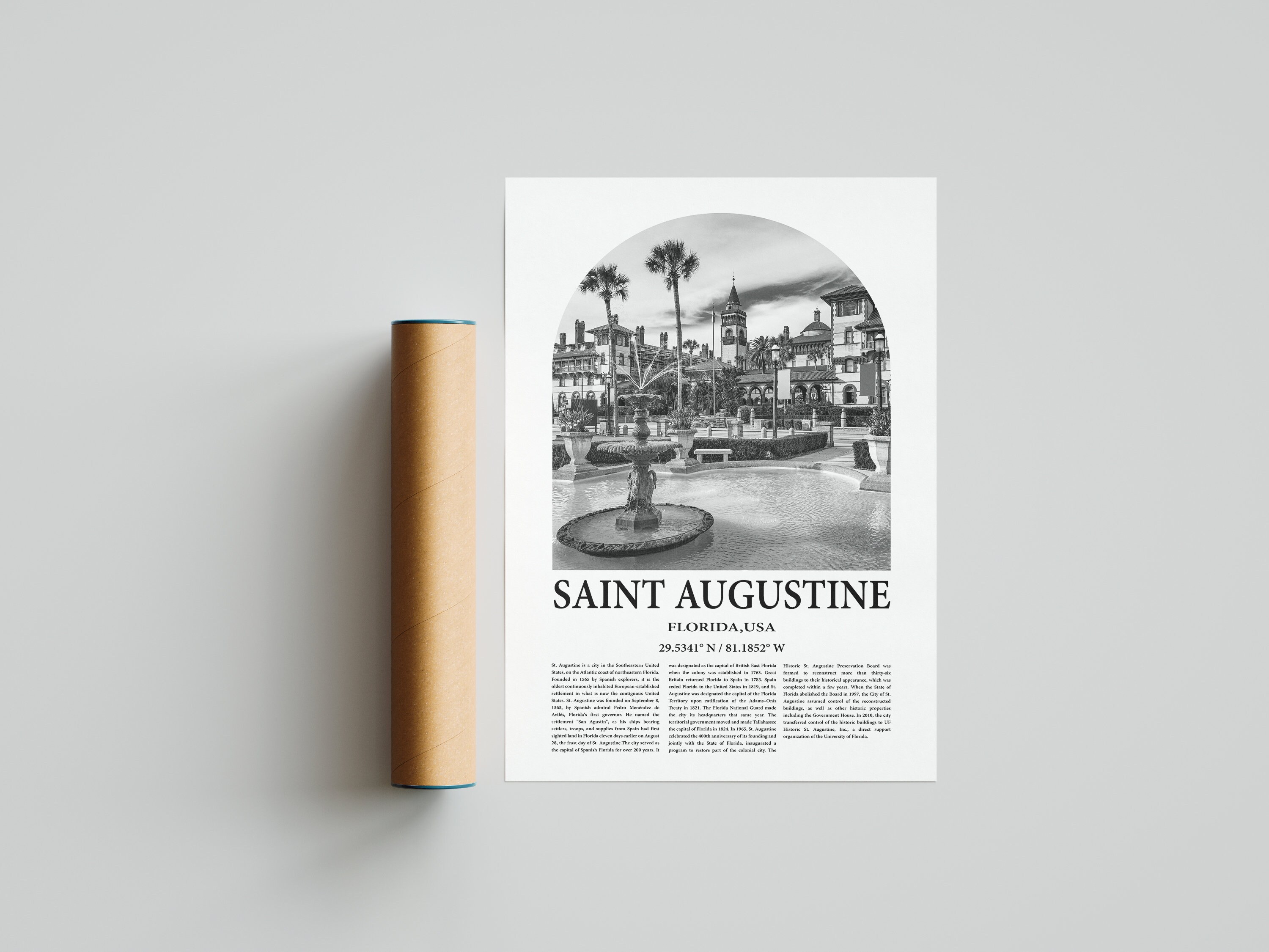 Saint Augustine Poster Inspired Newspaper, Saint Augustine Photo, Saint ...