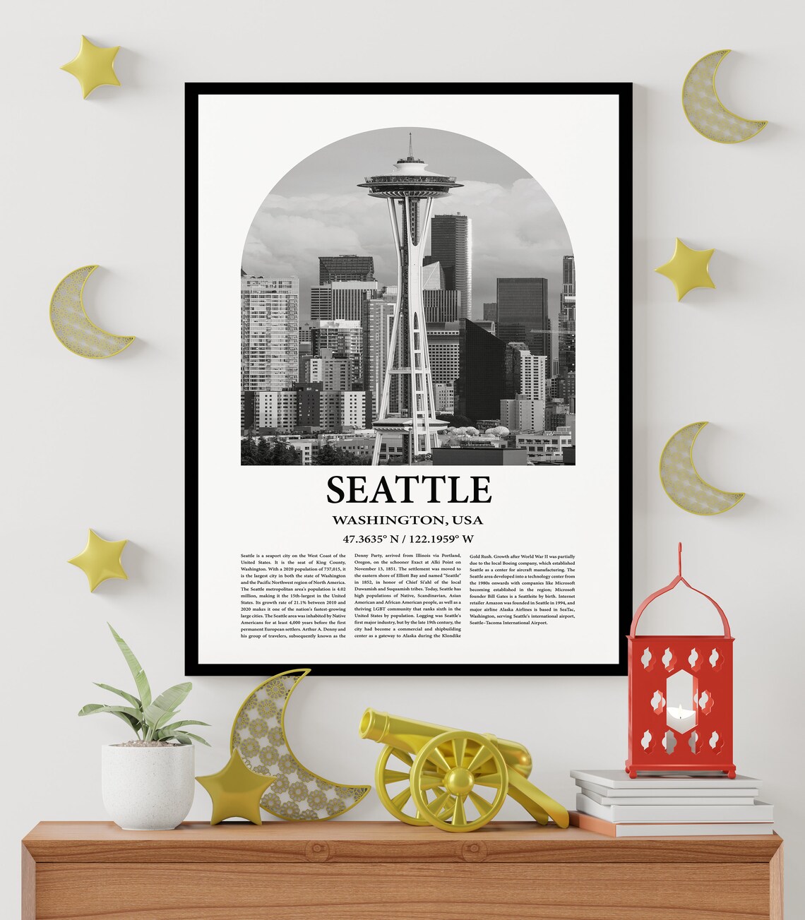 Seattle Poster Inspired Newspaper Seattle Print Seattle - Etsy