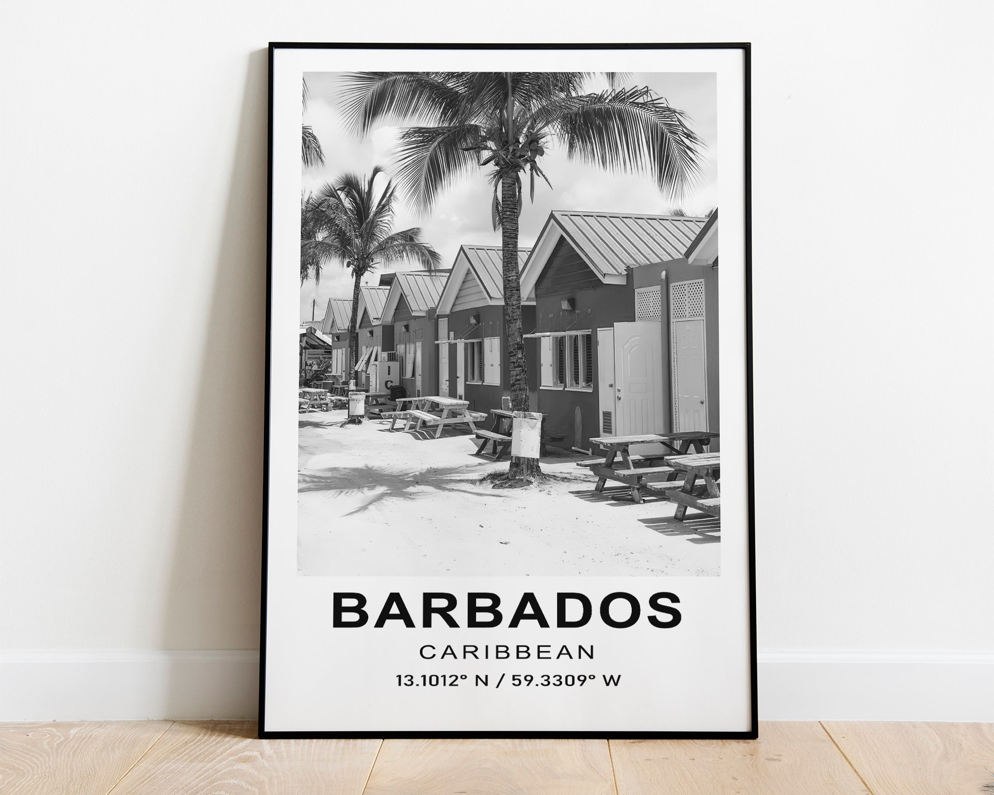 Barbados Travel Poster Barbados Black and White Poster - Etsy