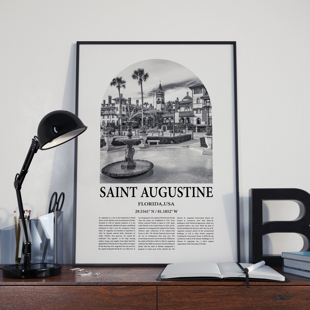 Saint Augustine Poster Inspired Newspaper, Saint Augustine Photo, Saint ...