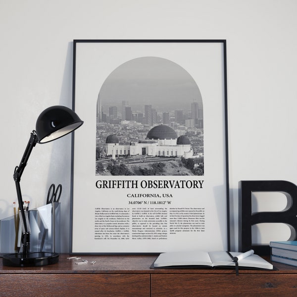 Griffith Observatory Poster - Etsy