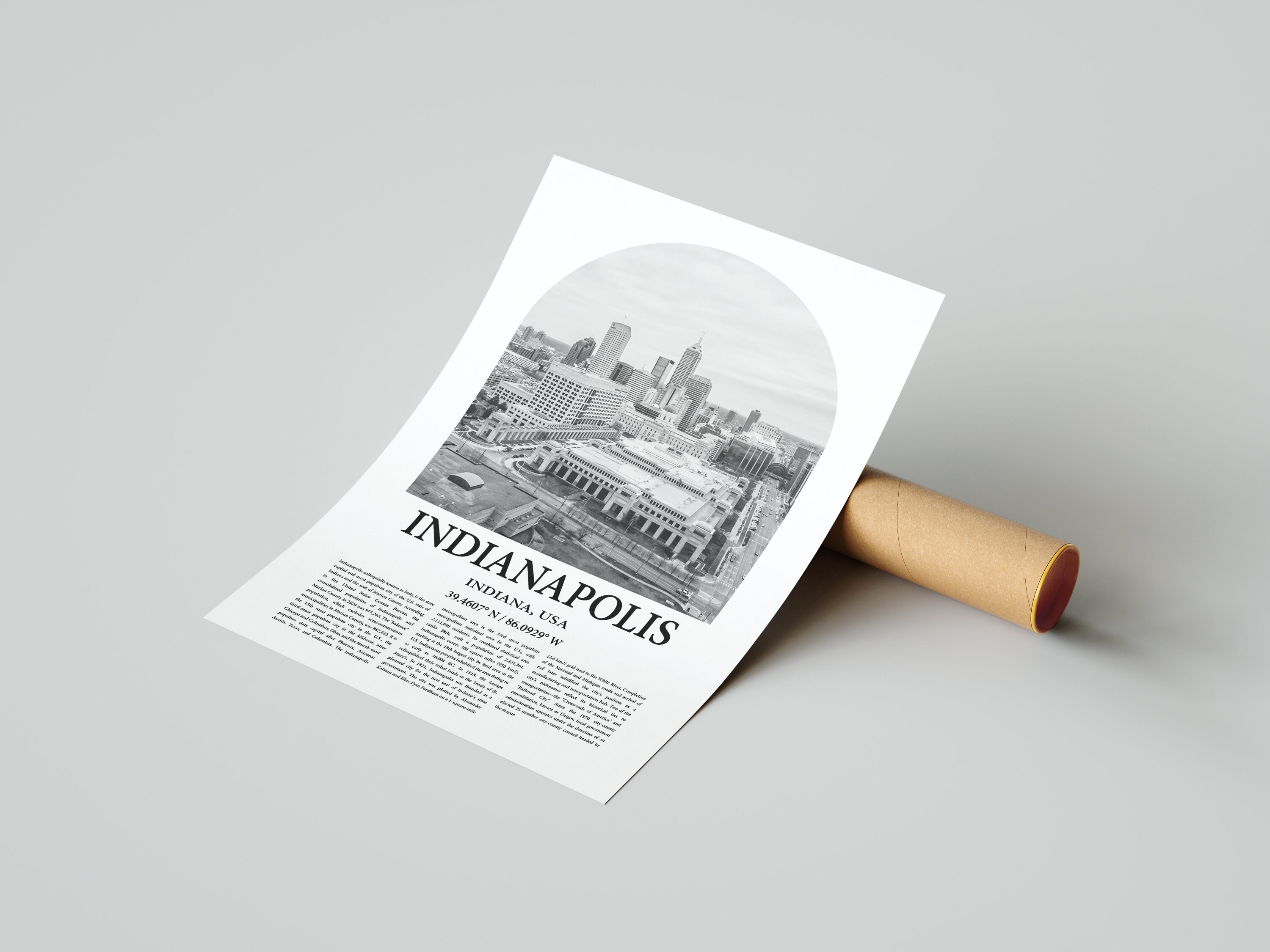 Indianapolis Poster Inspired Newspaper Indianapolis Black and - Etsy