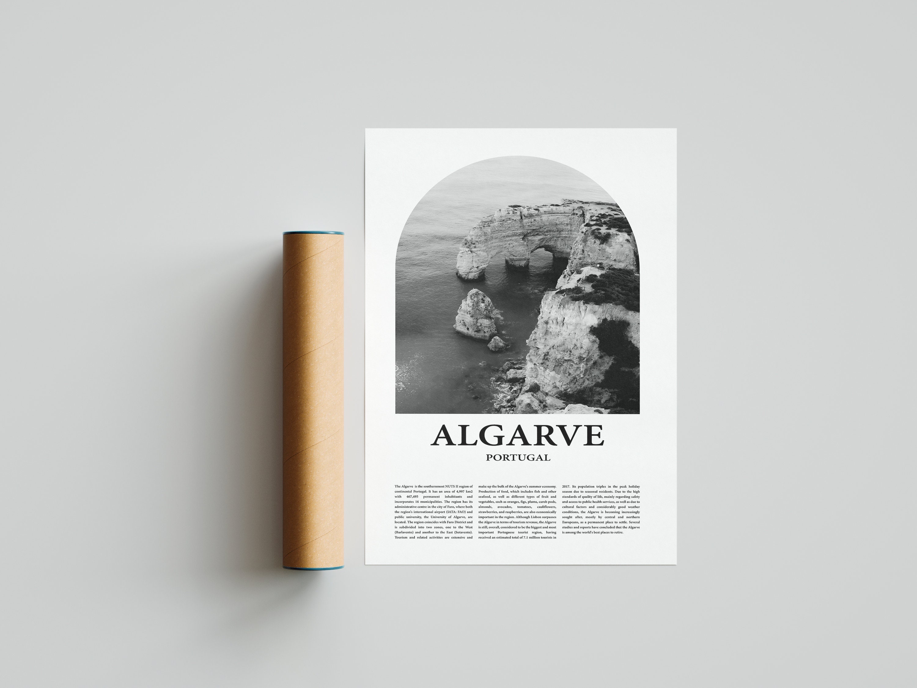 Algarve Poster Algarve Art Print Algarve Travel Print Black - Etsy