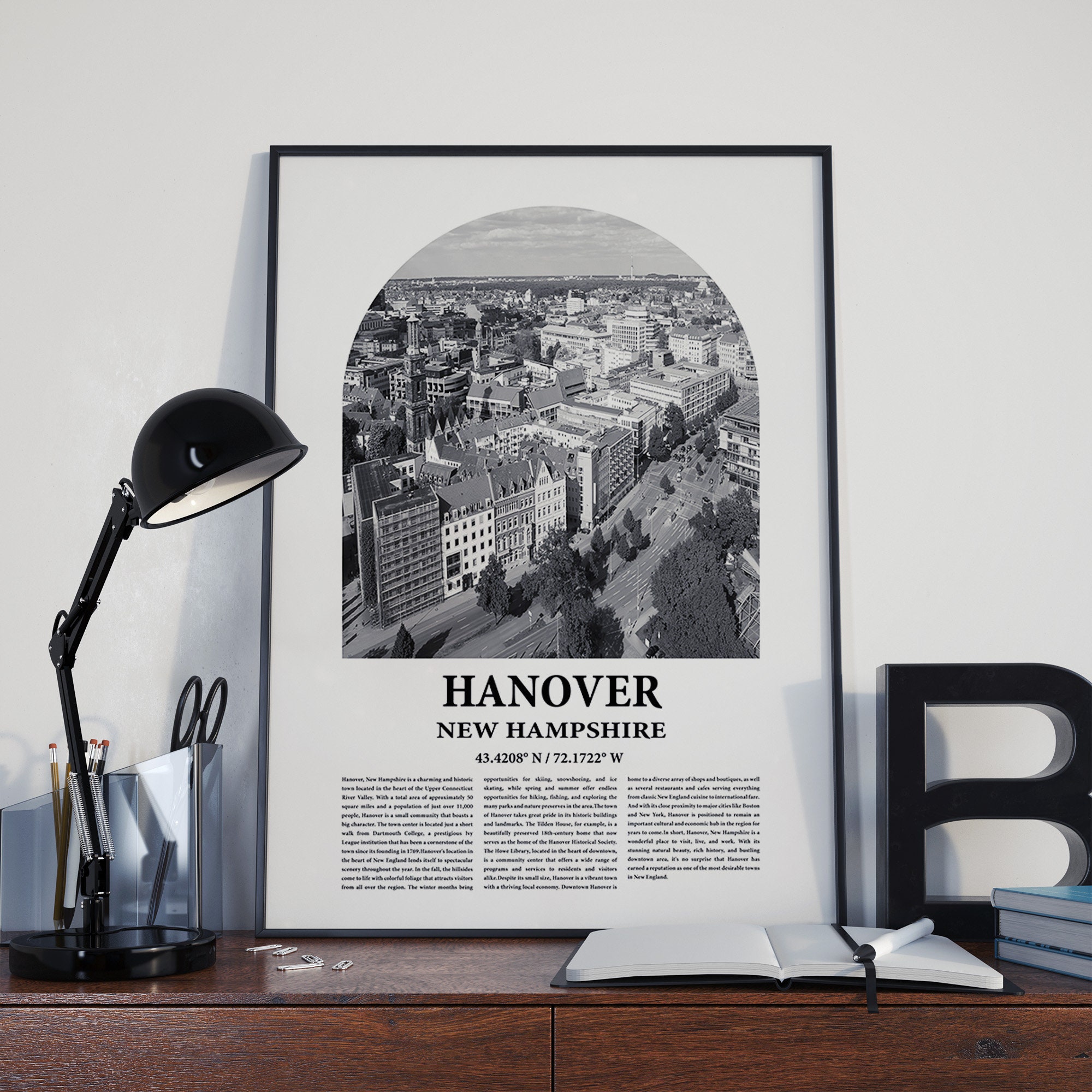 Hanover Town Poster Inspired Newspaper, Hanover Town Print, Photo ...