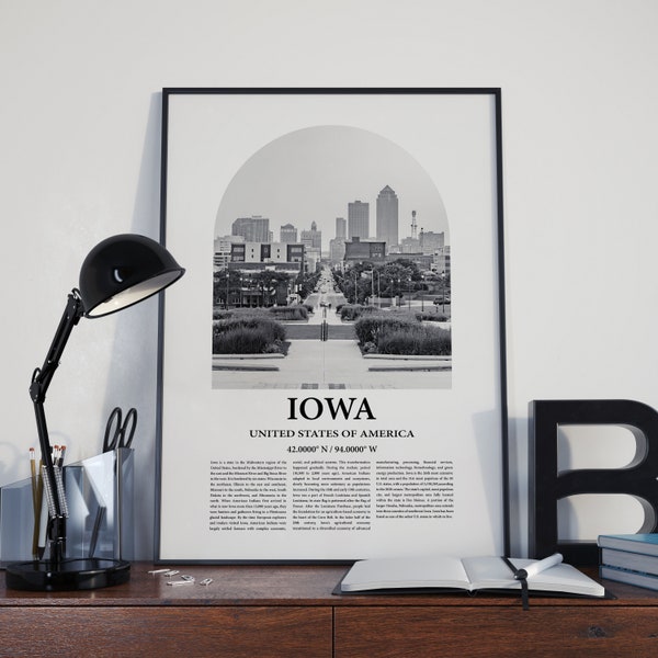 Iowa Poster - Etsy