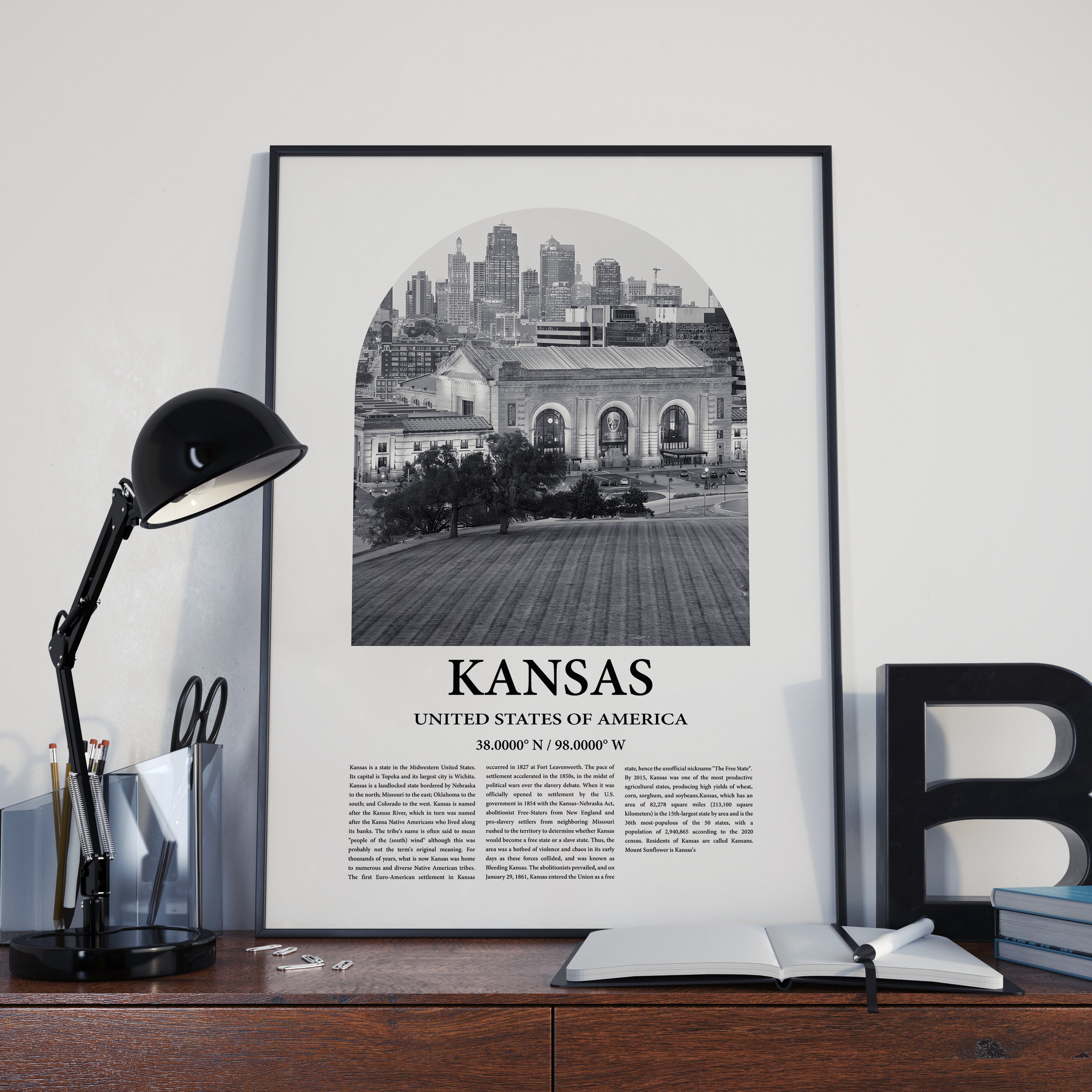 Kansas Poster Inspired Newspaper, Kansas Print, Kansas Photo, Kansas ...