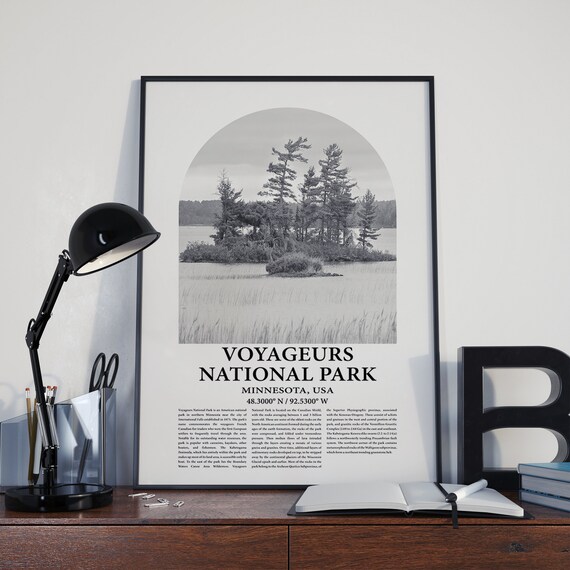 Voyageurs National Park Poster Inspired Newspaper Voyageurs - Etsy