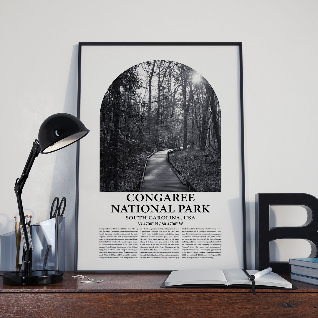 Congaree National Park Poster Inspired Newspaper Congaree - Etsy